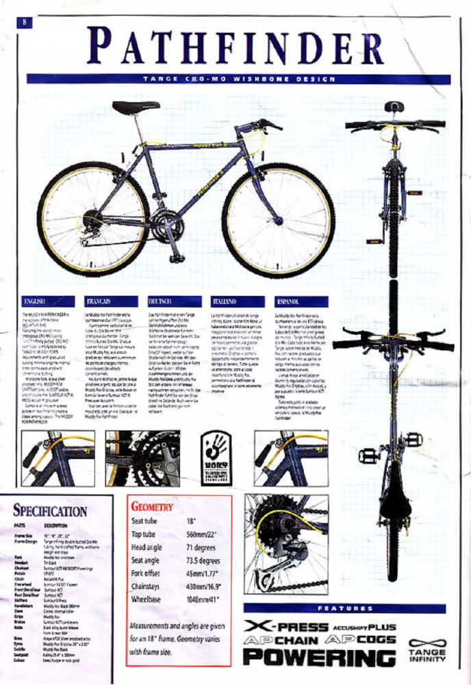 Verkaufe - Muddy Fox Pathfinder Tange Infinity 1989 lila/gold RH 44cm ...